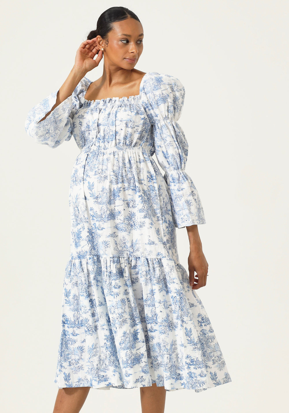 HEIN Dress – Smocked Linen Maternity Dress | Nothing Fits But