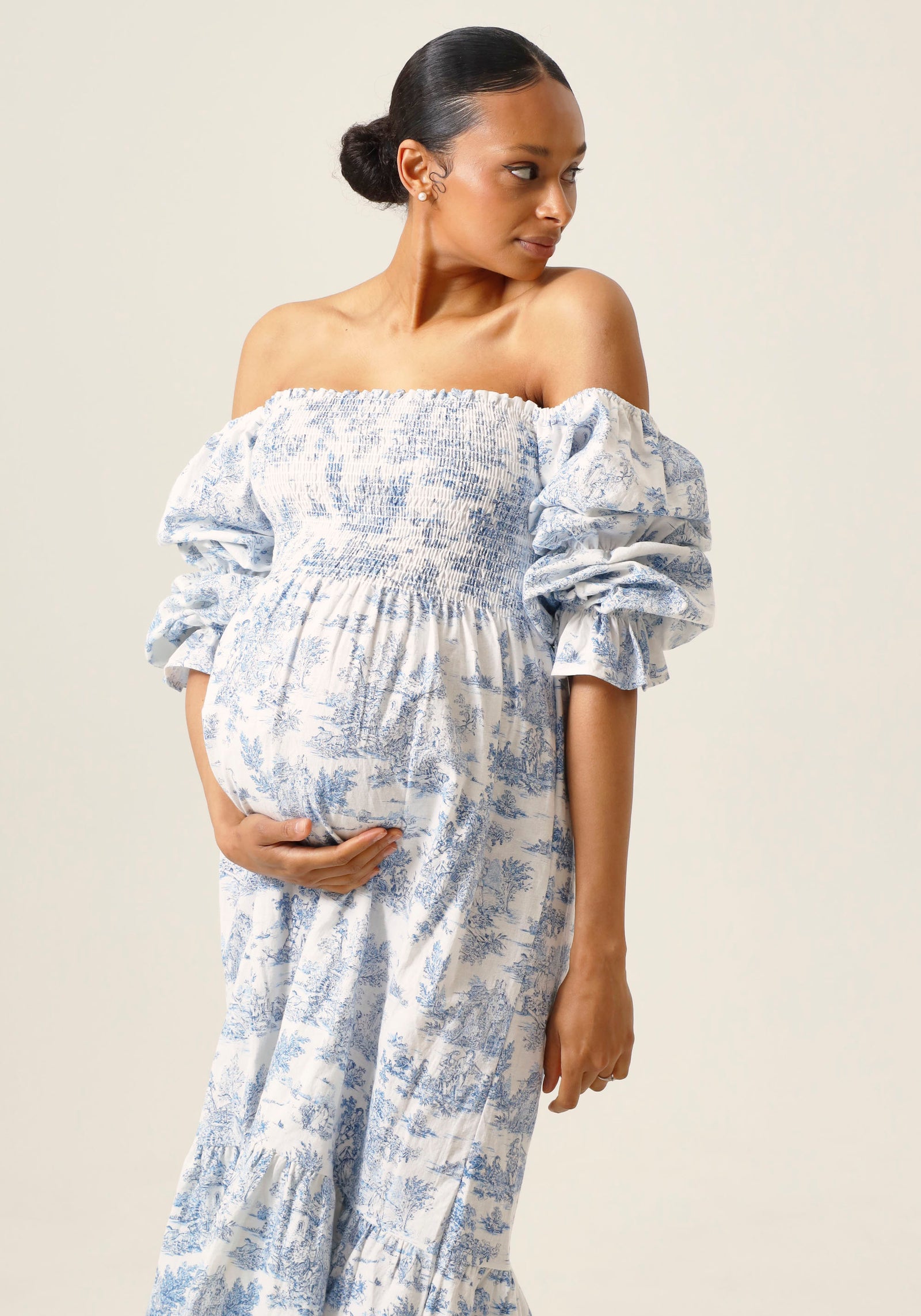YUKI Dress in Paris – Linen Maternity Dress | Nothing Fits But